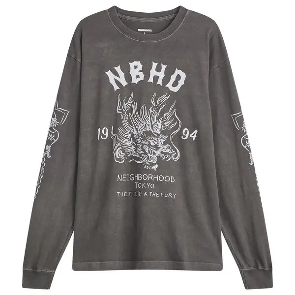 NEIGHBORHOOD Ls-14 Souvenir Long Sleeve T-shirt - Black