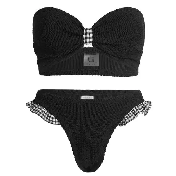 Hunza G Jean Bandeau Bikini - Black