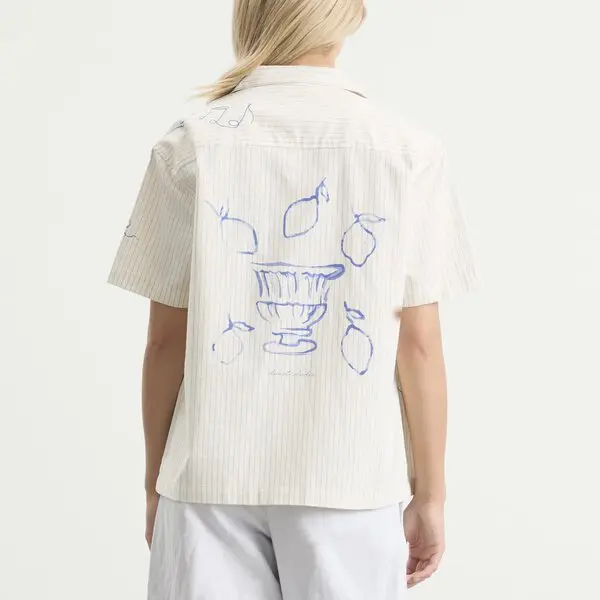 DUNST Hand-drawing Open Collared Shirt