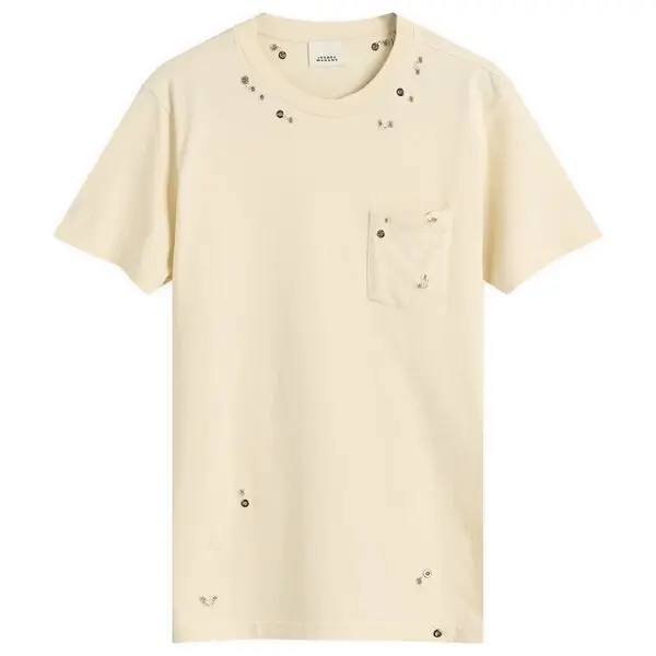 Isabel Marant Étoile Yazrane Pierced T-shirt - Ecru