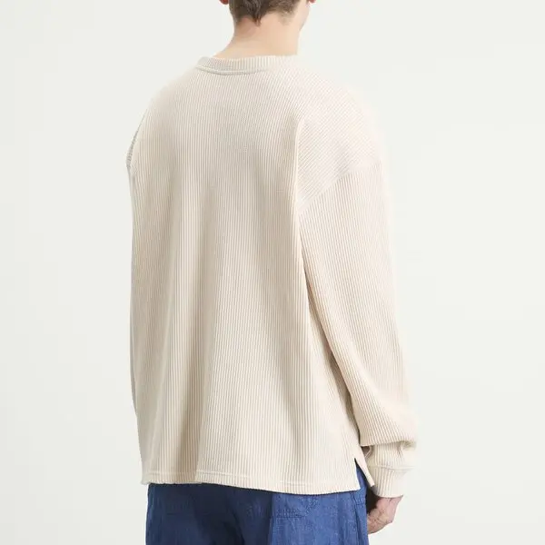 FRIZMWORKS Oversized Waffle Pocket Long Sleeve T-shirt
