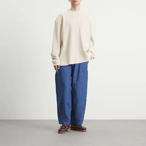 FRIZMWORKS Oversized Waffle Pocket Long Sleeve T-shirt