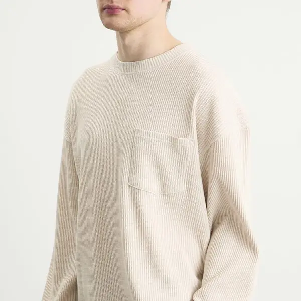 FRIZMWORKS Oversized Waffle Pocket Long Sleeve T-shirt