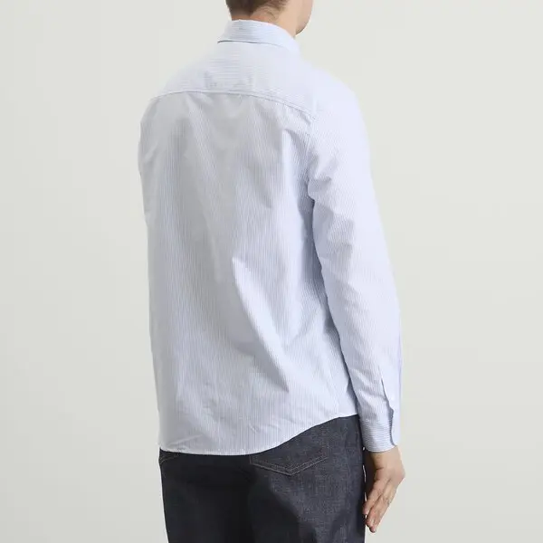 A.p.c. Greg Logo Button Down Stripe Shirt