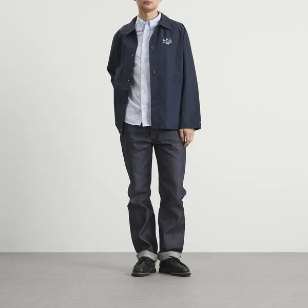 A.p.c. Greg Logo Button Down Stripe Shirt