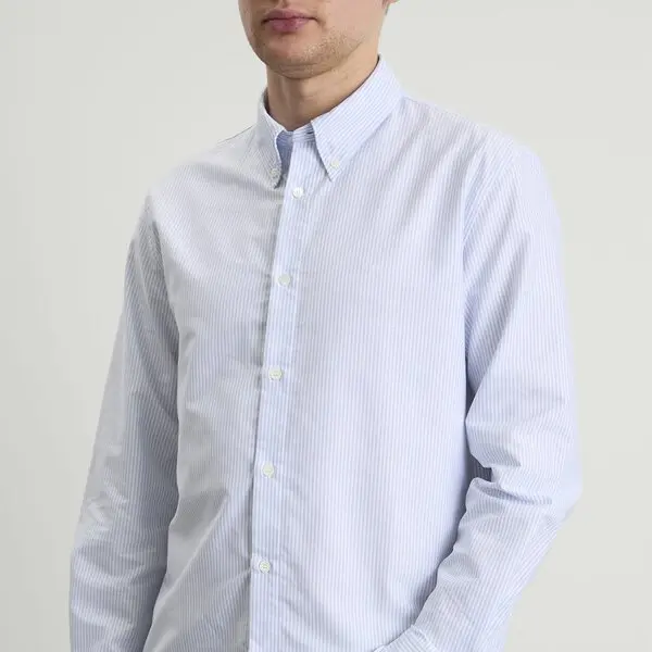A.p.c. Greg Logo Button Down Stripe Shirt