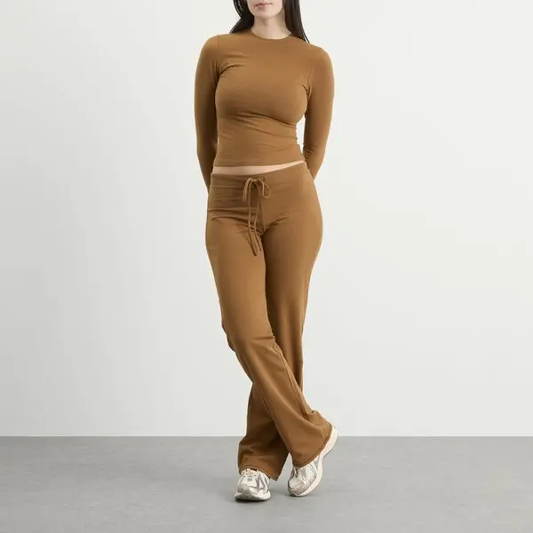 SKIMS Cotton Jersey Straight Leg Pant