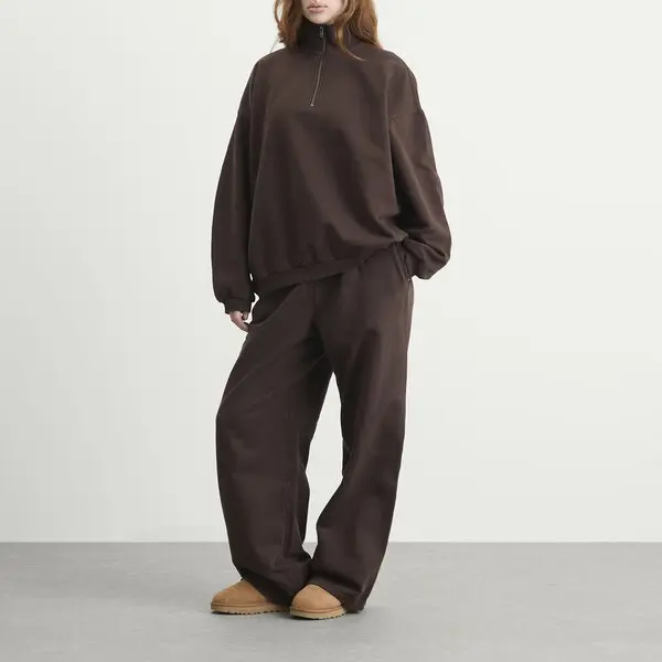 SKIMS Boyfriend Fleece Slouchy Turtleneck Pullover