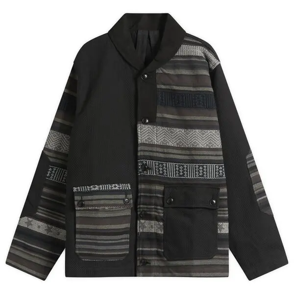 MAHARISHI Upcycled Patchwork Chore Jacket - Black