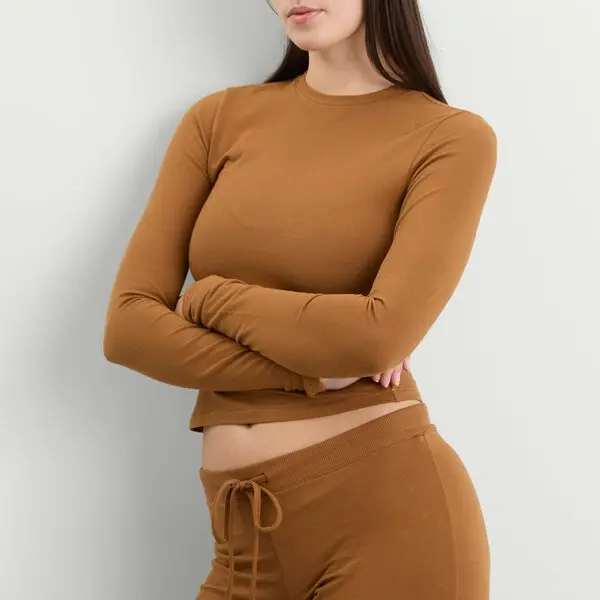 SKIMS Cotton Jersey Long Sleeve Top