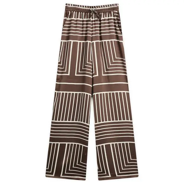 4TH & RECKLESS Amira Print Trousers - Chocolate