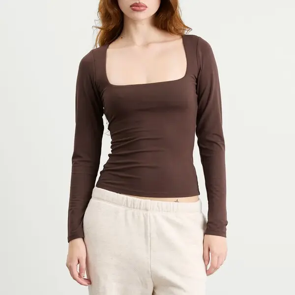 SKIMS Smooth Layers Square Neck Long Sleeve Top
