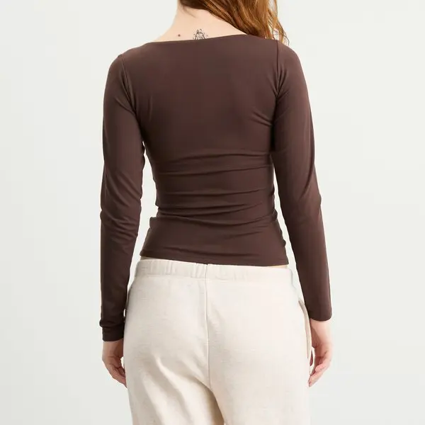 SKIMS Smooth Layers Square Neck Long Sleeve Top