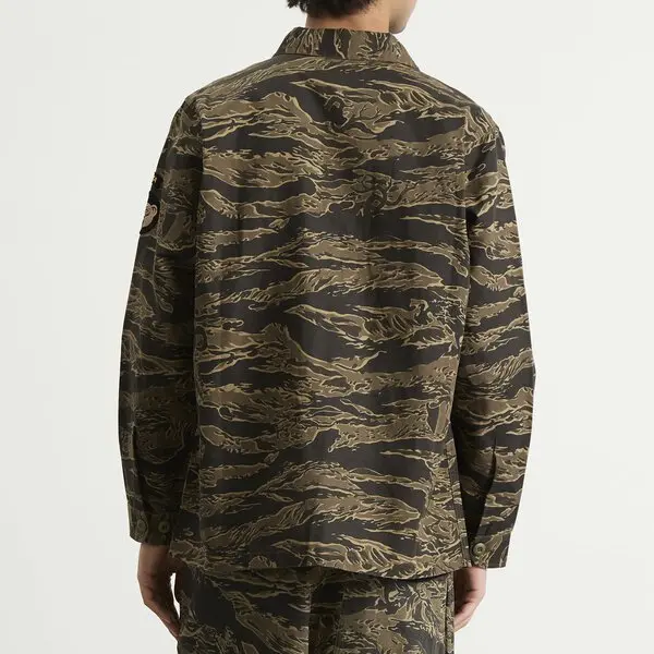 MAHARISHI Bonsai Tigerstripe Utility Shirt - Mint Gold