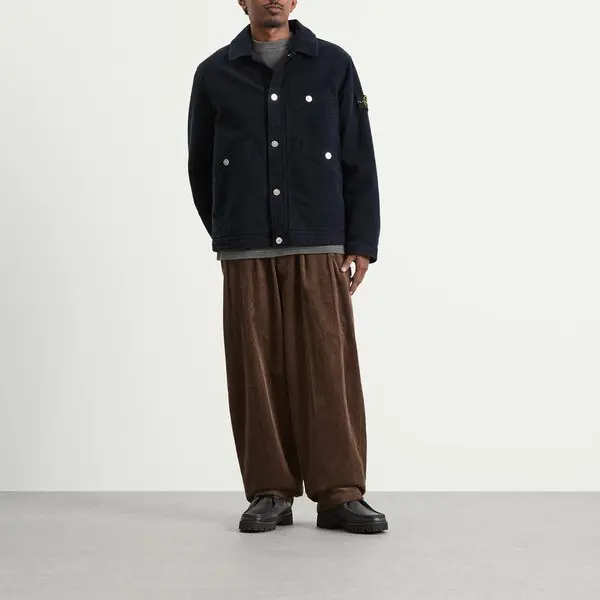 Stone Island Cotton Moleskin-tc Primaloft Work Jacket
