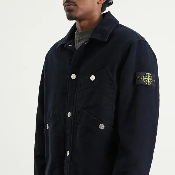 Stone Island Cotton Moleskin-tc Primaloft Work Jacket