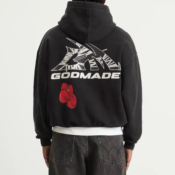 GOD MADE Gm Logo Wrapped Hoodie