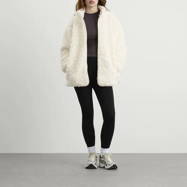 SKIMS Faux Fur Zip Up Jacket
