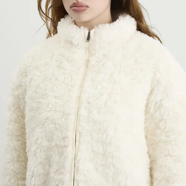 SKIMS Faux Fur Zip Up Jacket
