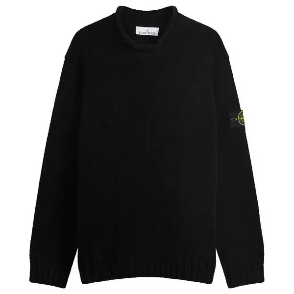 Stone Island Cotton Chenille Jumper - Black