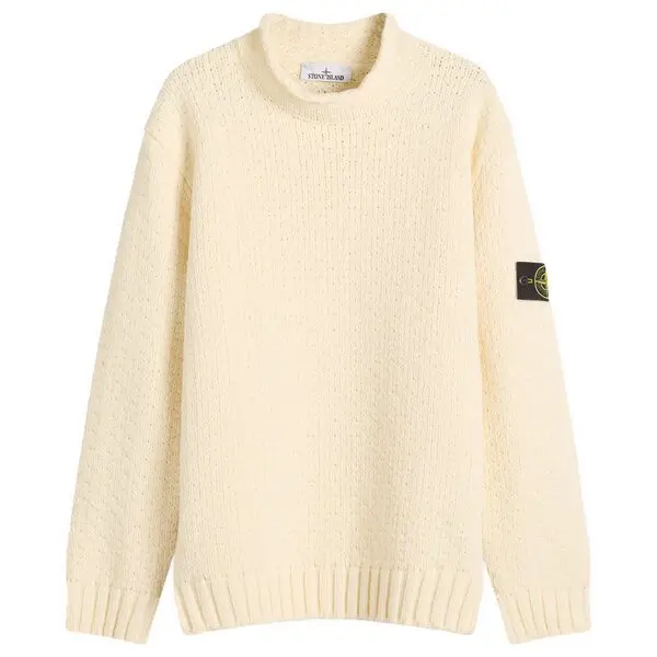 Stone Island Cotton Chenille Jumper - Ivory