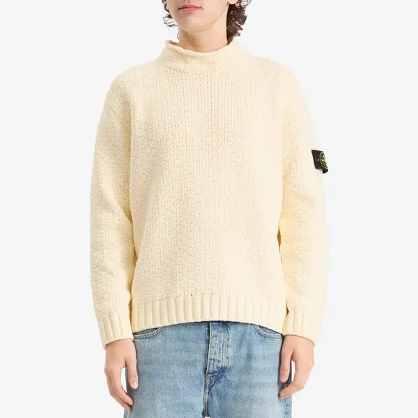 Stone Island Cotton Chenille Jumper - Ivory