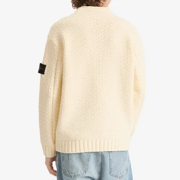 Stone Island Cotton Chenille Jumper - Ivory