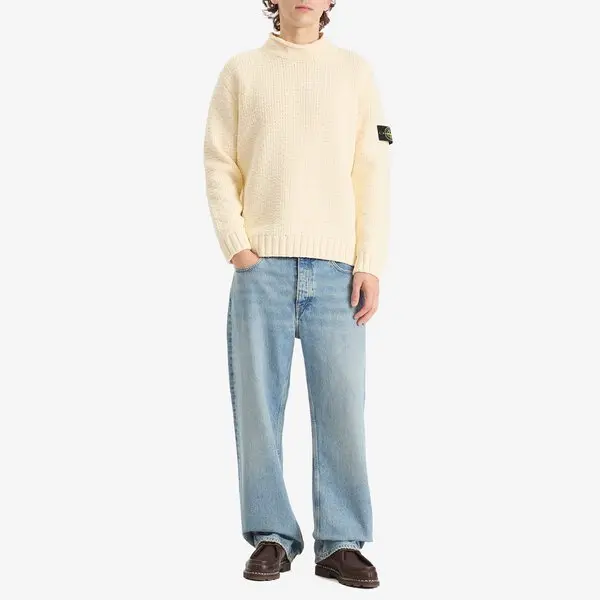 Stone Island Cotton Chenille Jumper - Ivory
