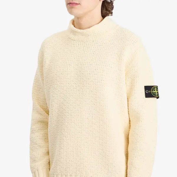Stone Island Cotton Chenille Jumper - Ivory