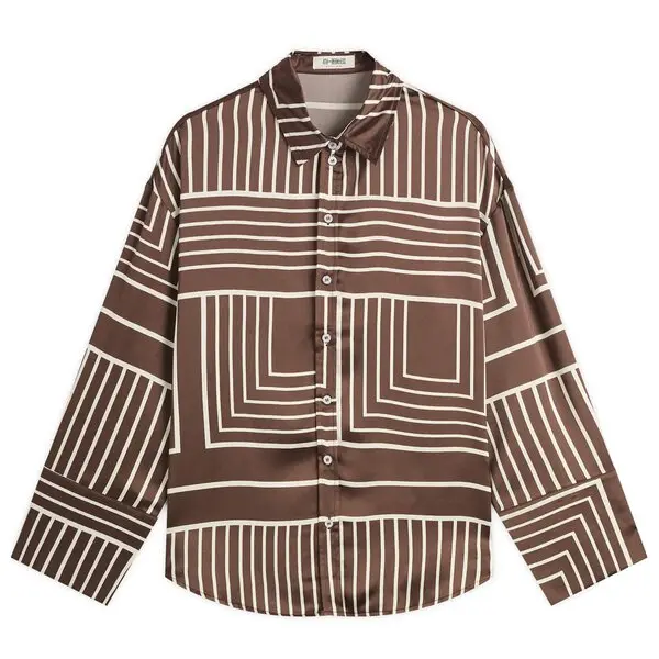 4TH & RECKLESS Amira Print Shirt - Chocolate