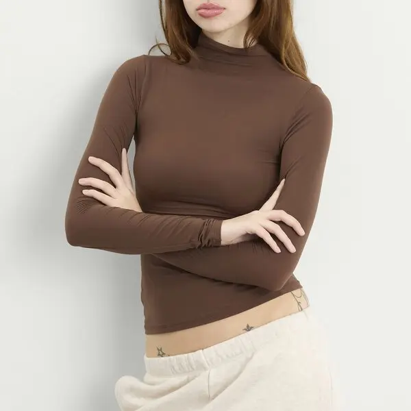 SKIMS Fits Everybody Long Sleeve High Neck Top