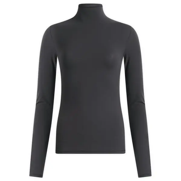 SKIMS Fits Everybody Long Sleeve High Neck Top - Onyx