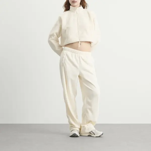 SKIMS Teddy Funnel Neck Cropped Jacket