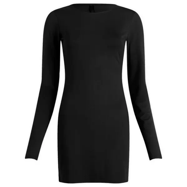 SKIMS Smooth Layers Crewneck Tunic Mini Dress - Obsidian