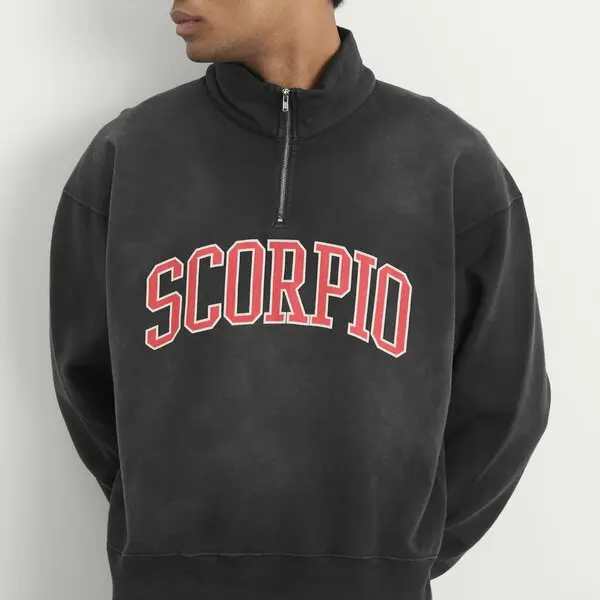 BEAMS Fade Souvenir Half Zip Sweatshirt