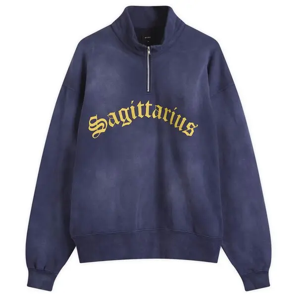BEAMS Fade Souvenir Half Zip Sweatshirt - Navy