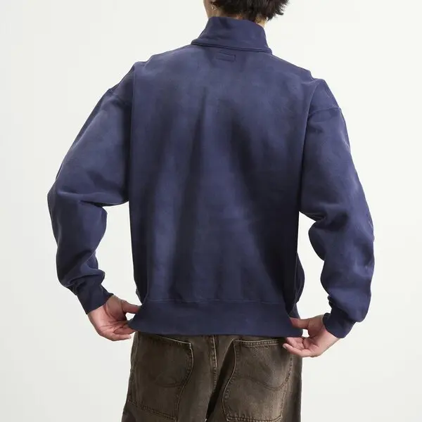 BEAMS Fade Souvenir Half Zip Sweatshirt - Navy