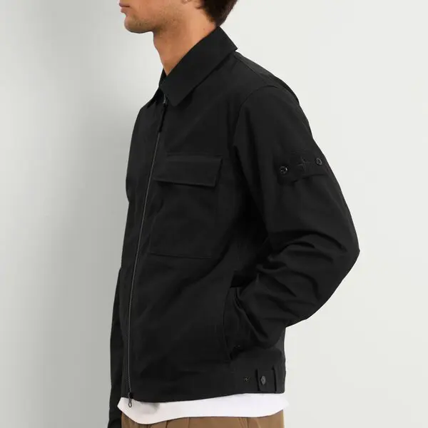 Stone Island Ghost Weatherproof Cotton Canvas Shirt Jacket