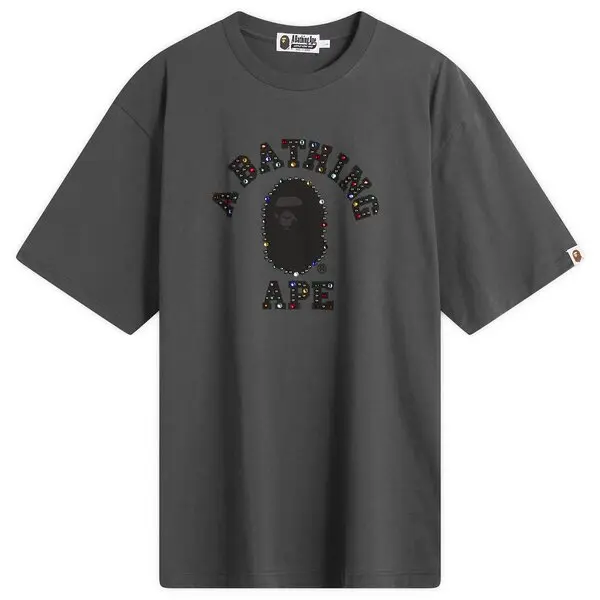 A BATHING APE Colour Stone College T-shirt - Black