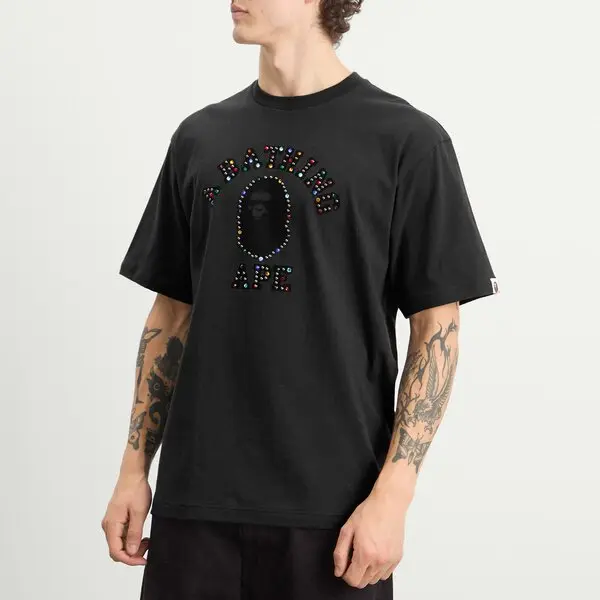 A BATHING APE Colour Stone College T-shirt - Black