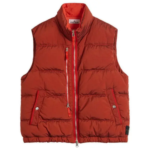 Stone Island Nylon Metal Econyl Down Vest - Scarlet