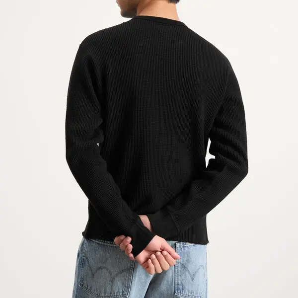 BEAMS Waffle Crew Neck Sweatshirt