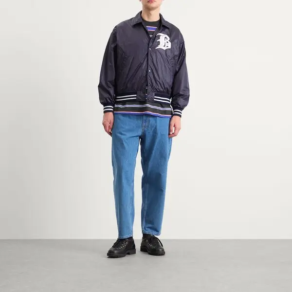BEAMS B Satin Varsity Jacket