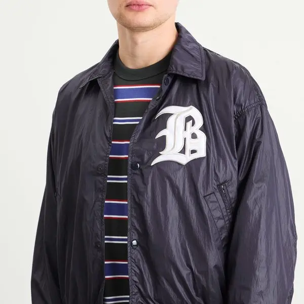 BEAMS B Satin Varsity Jacket