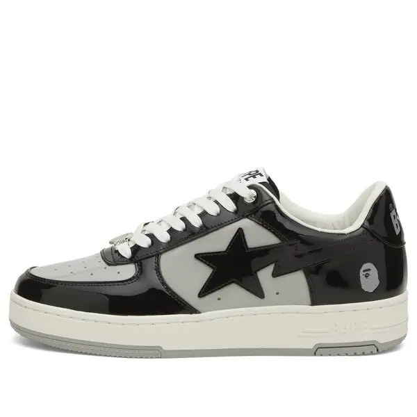 A BATHING APE Patent Leather Sta #4 M2 - Black