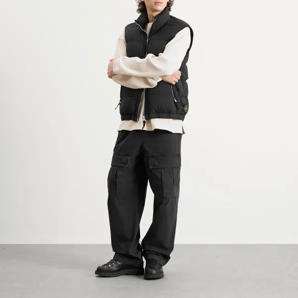Stone Island Seamless Tunnel Nylon Down-tc Vest - Black