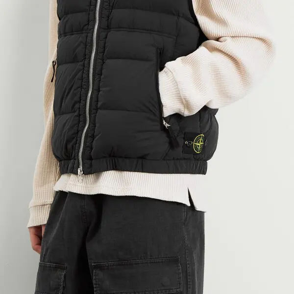 Stone Island Seamless Tunnel Nylon Down-tc Vest - Black
