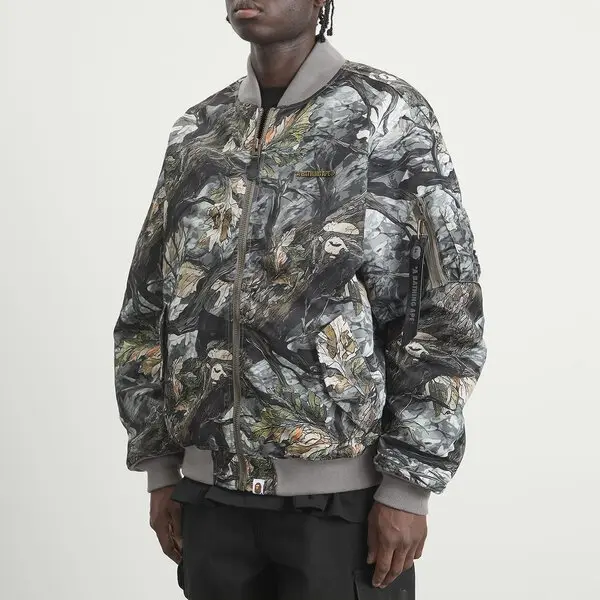 A BATHING APE Tree Edge Camo Bomber Jacket