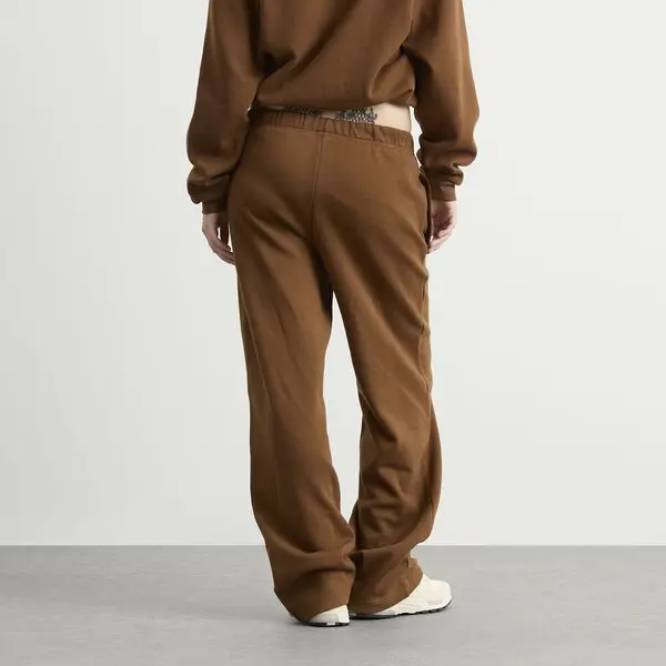SKIMS Cotton Fleece Classic Straight Leg Pant - Bison