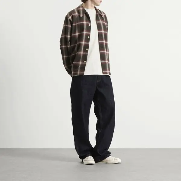 SECOND / LAYER Logan Ombre Long Sleeve Check Shirt